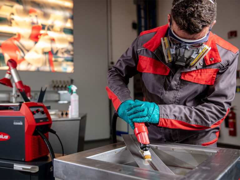 Cleaning stainless steel welds and TIG welds